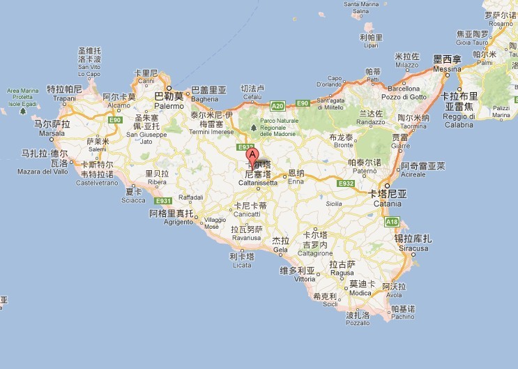 意大利西西里岛地图,西西里岛地理位置,西西里岛_文秘苑图库